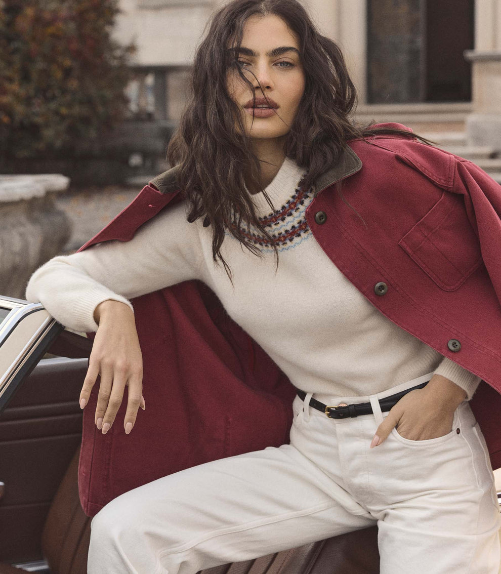 Boniface Sweater - Ivory Annecy Fair Isle | DÔEN