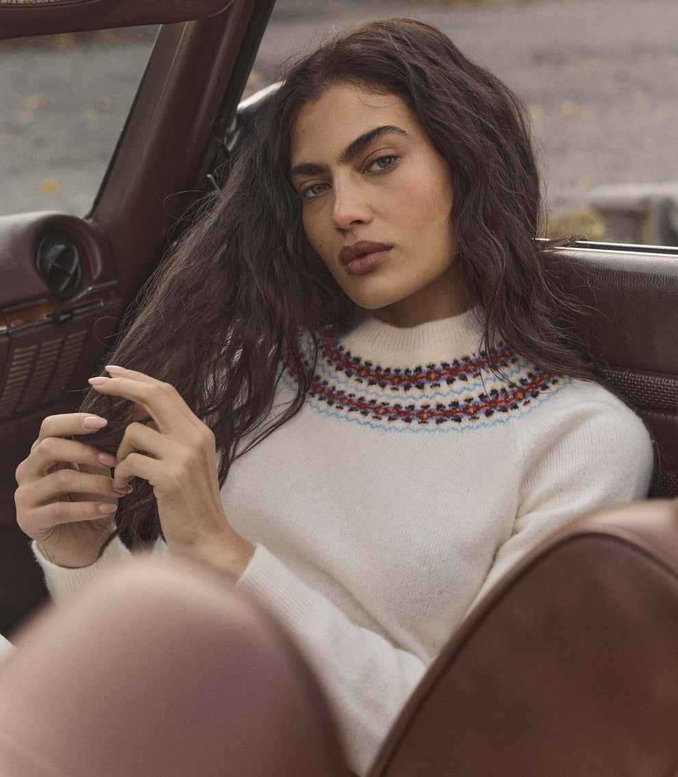 Boniface Sweater - Ivory Annecy Fair Isle | DÔEN