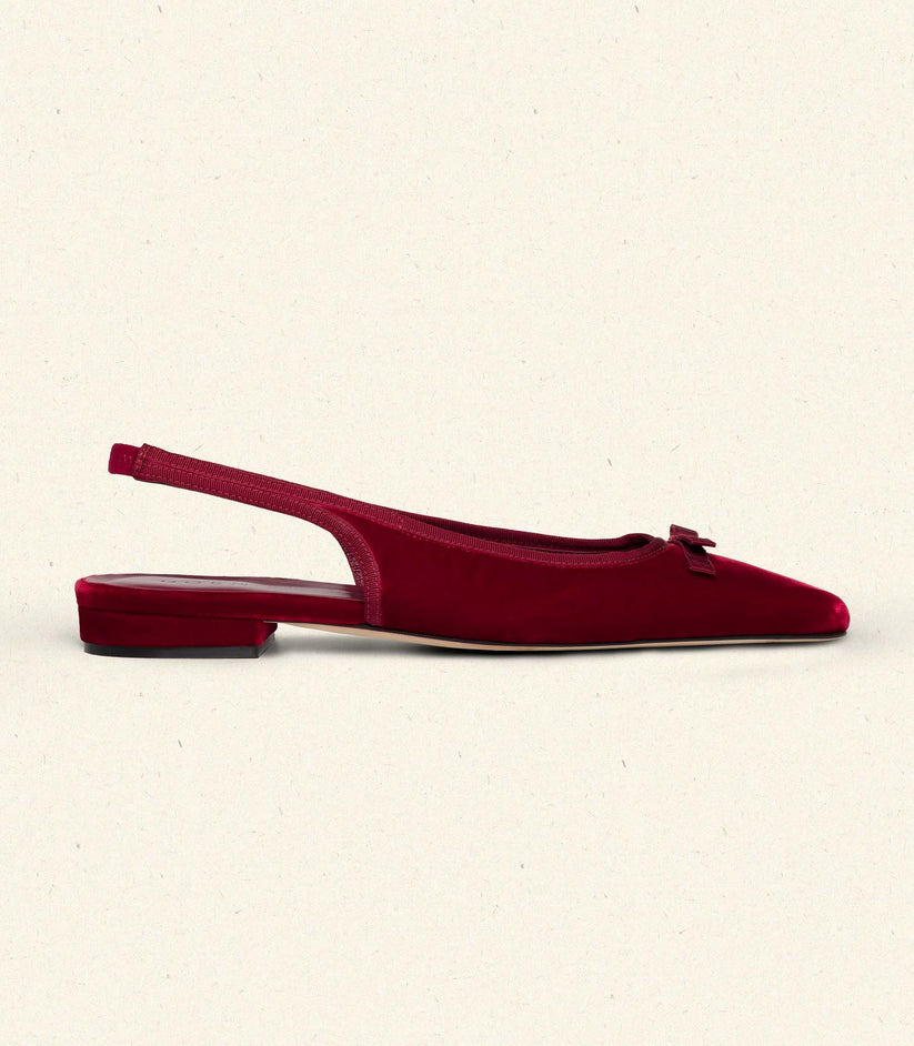 Cossima Slingback - Ruby Velvet | DÔEN