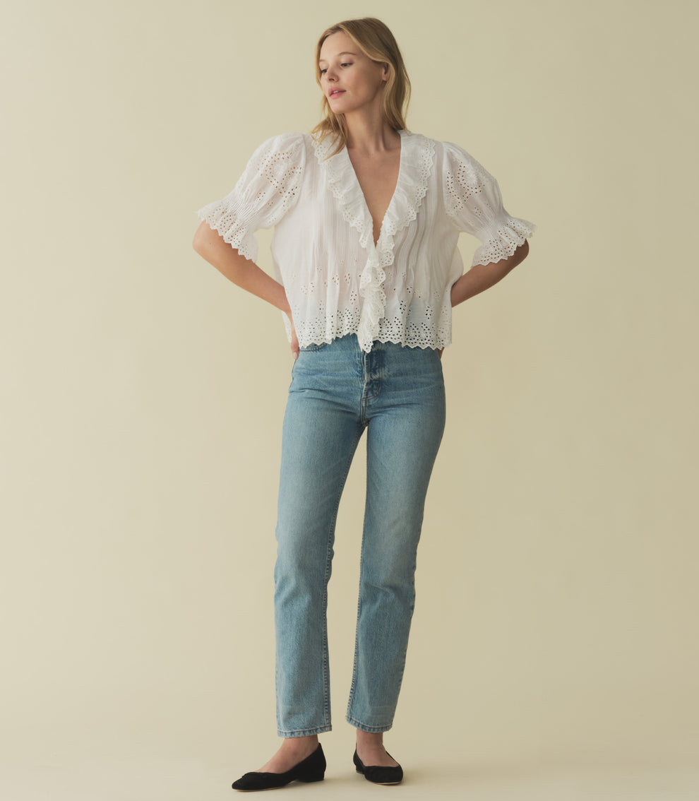 Henri Top - Salt Eyelet | DÔEN