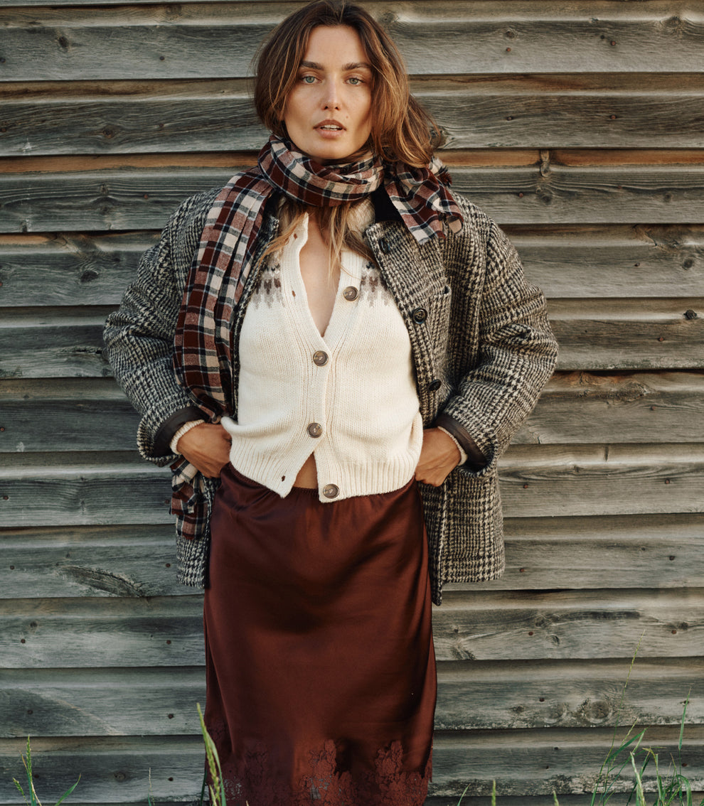 Langston Jacket - Lascelle Houndstooth Check | DÔEN