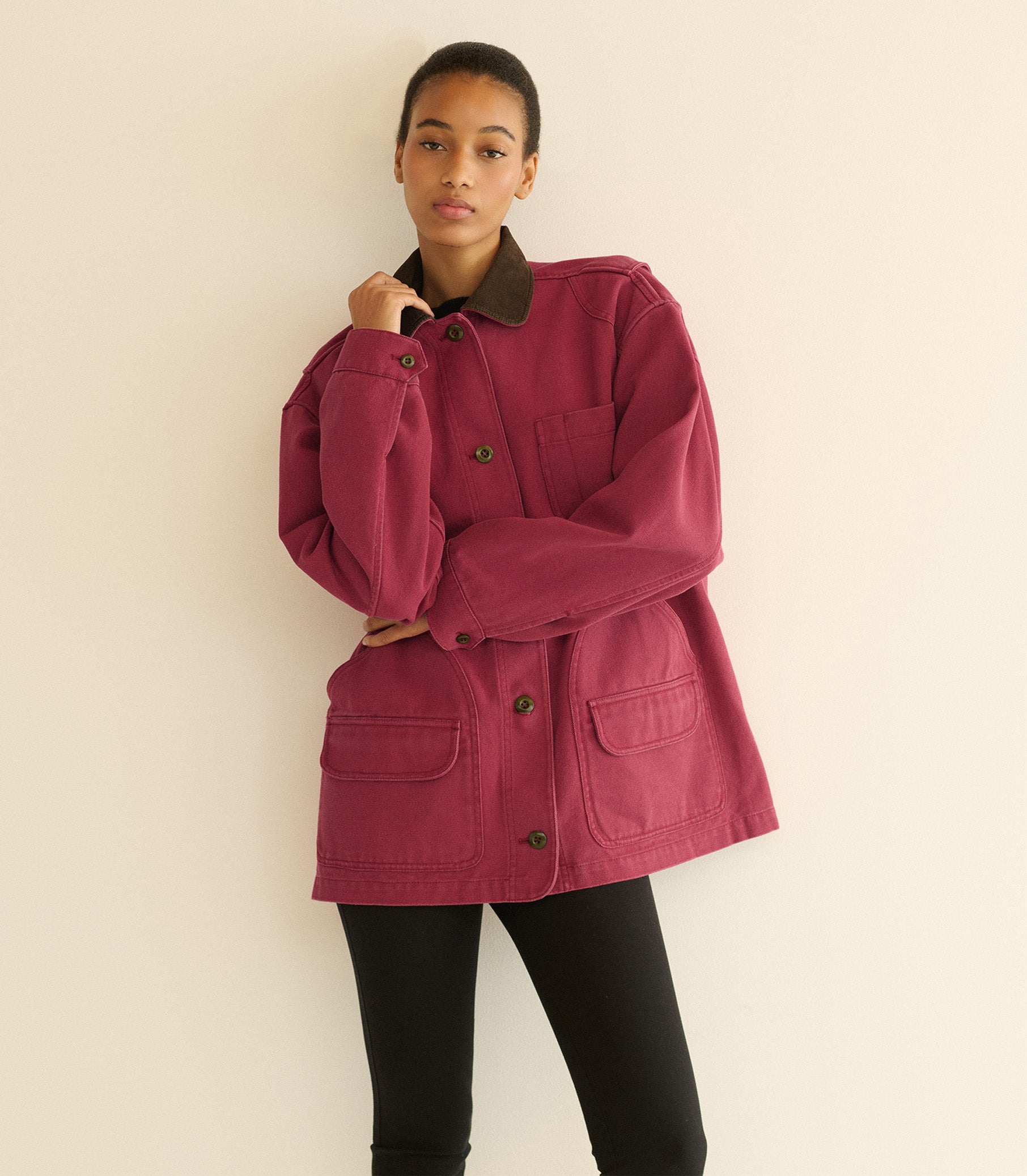 Pascual Jacket - Washed Crimson | DÔEN