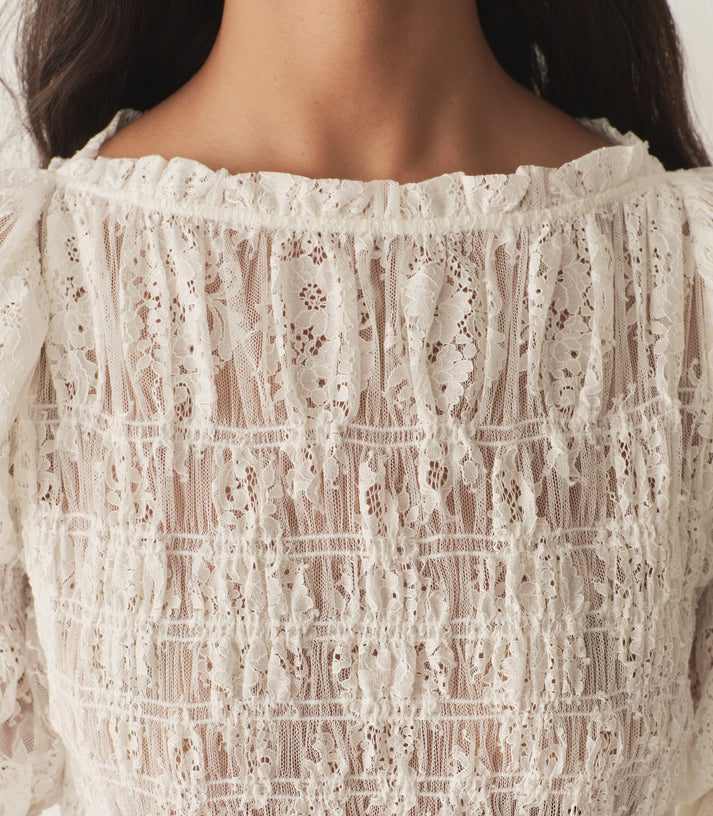 Raquella Dress - Salt Lace | DÔEN